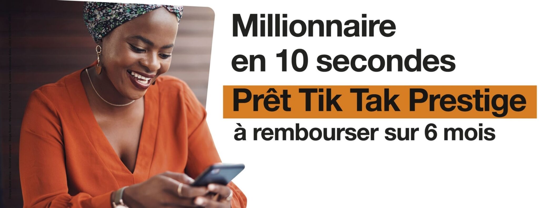 1 million Fcfa avec Tik Tak Orange Bank : Prêt rapide et facile